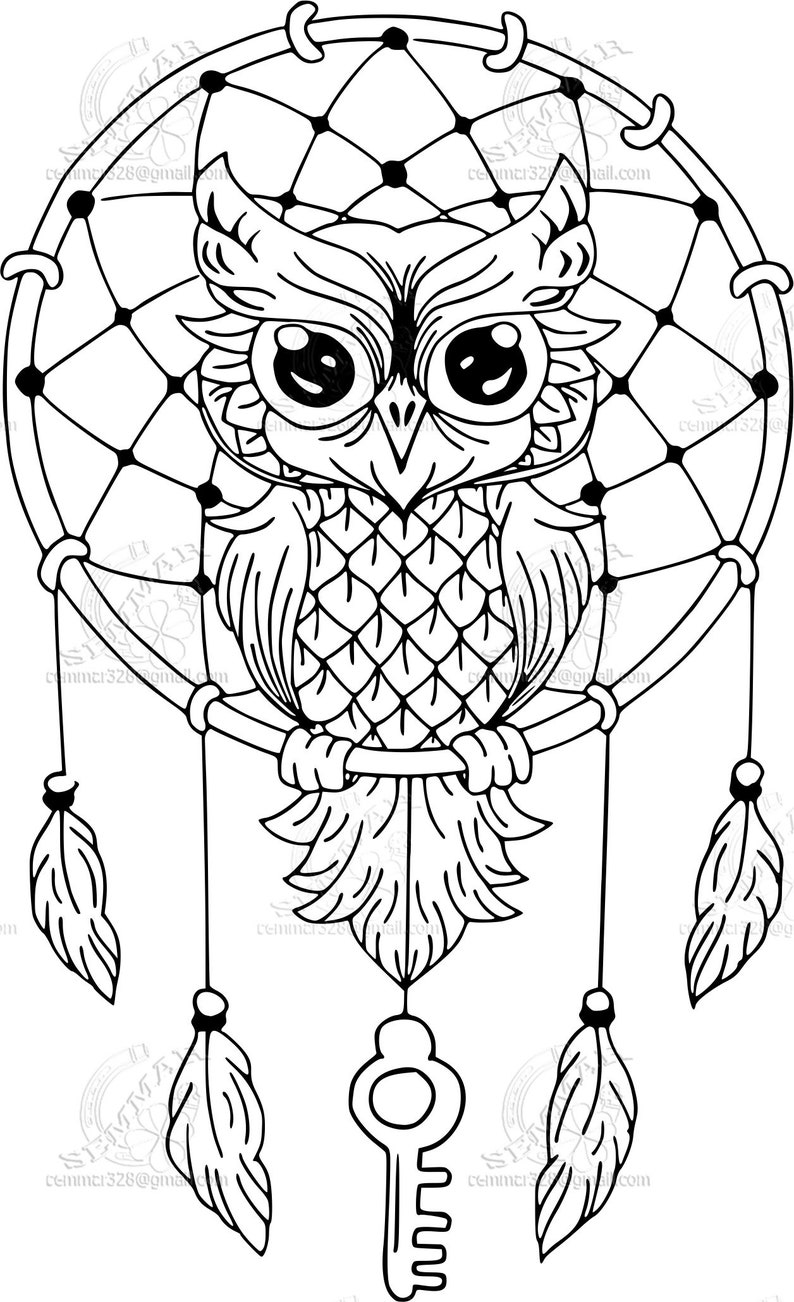 Owl Digital File. File for CNC, Plotter, Laser, Textile Printer. Pdf ...
