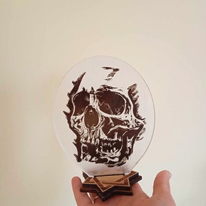 Figurine Skull. Skull Table Decor. Gothic Decor Shelves. Gift ...