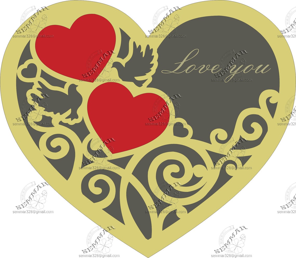 Ring Box Svg. Digital Wedding Box File. Laser Cut File. Cricut Cut File ...