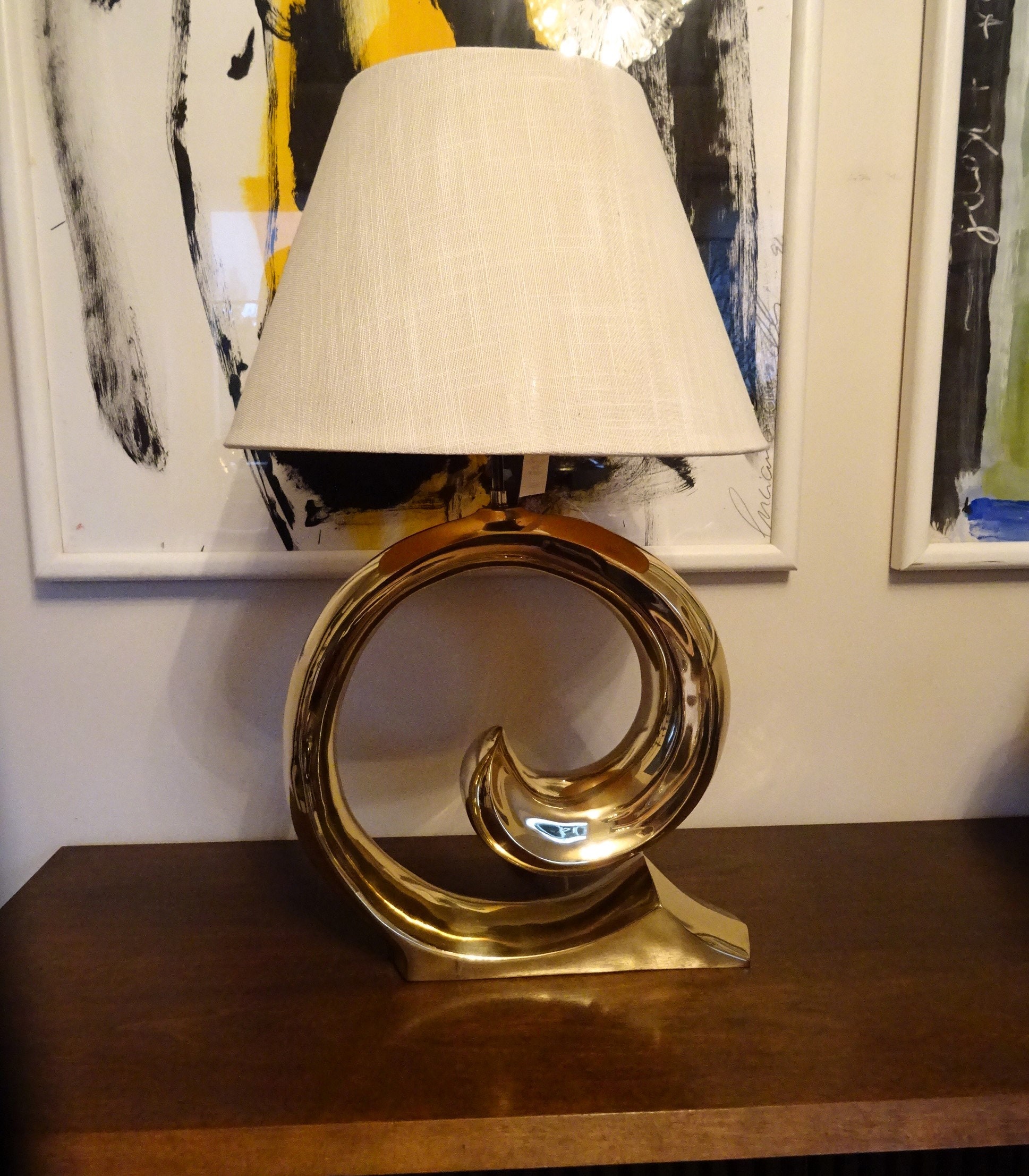 1980s Pierre Cardin Logo Style Table Lamp by Erwin Lambeth - Etsy