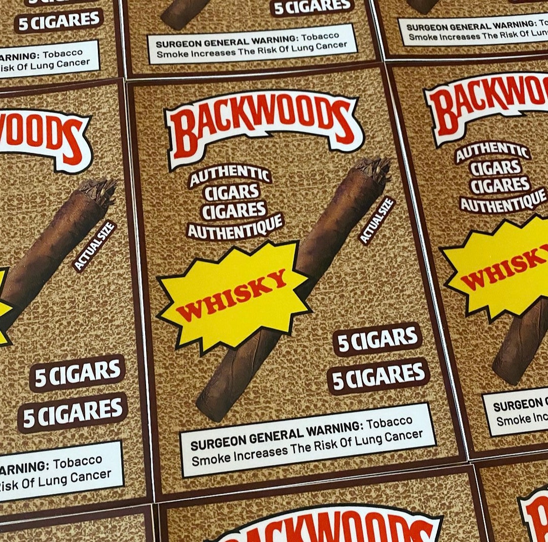 Backwoods Cigars Whisky Packaging Life Sized Replica Sticker - Etsy
