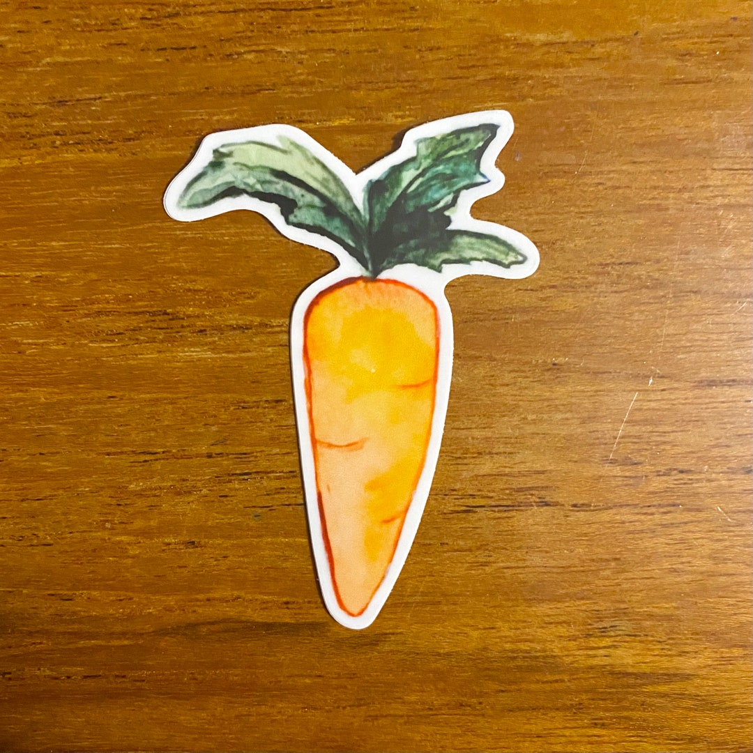 Carrot Sticker Watercolour Hand Drawn High Quality Great Decoration - Etsy