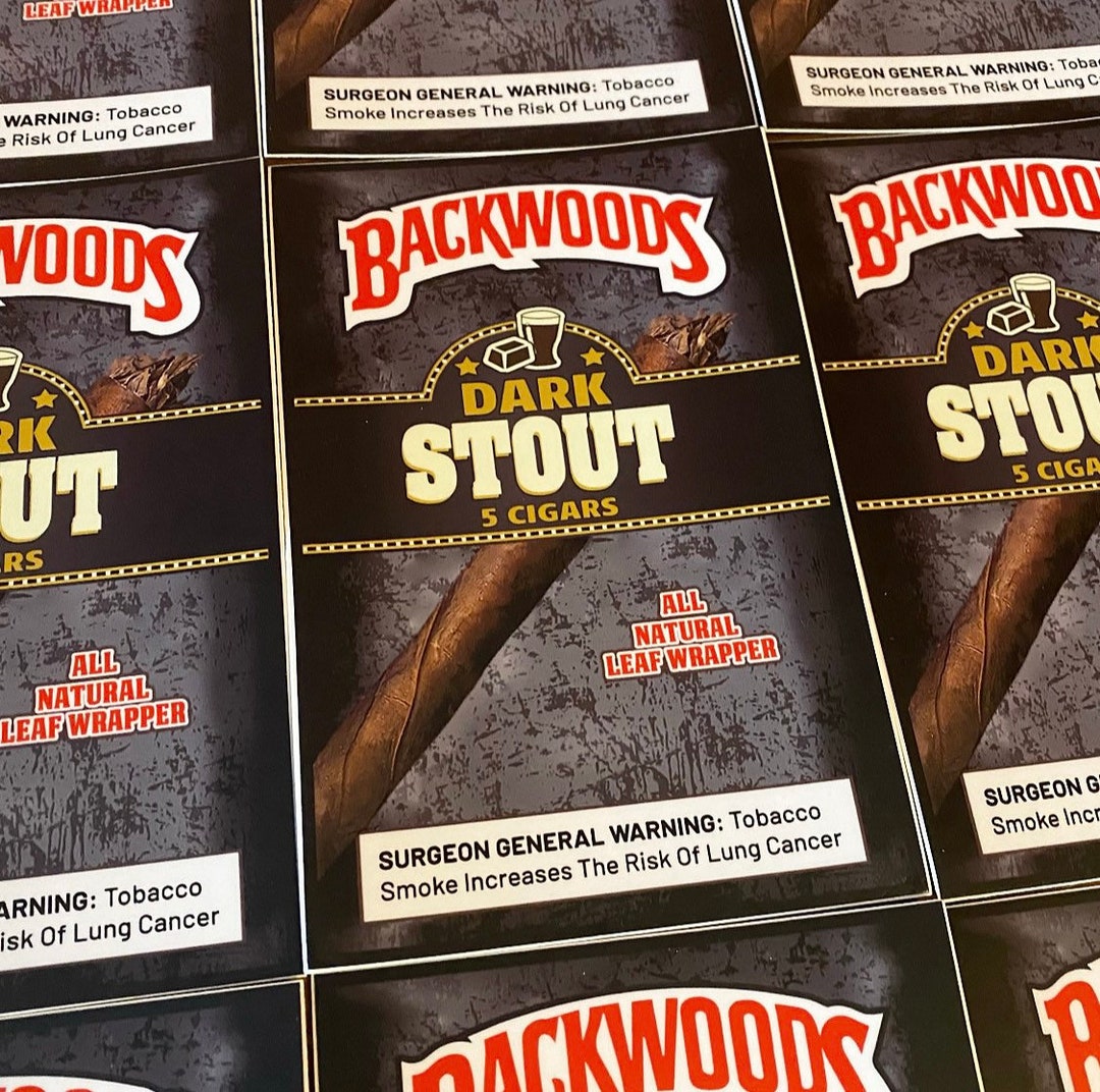 Backwoods Dark Stout Packaging Life Sized Replica Sticker - Etsy