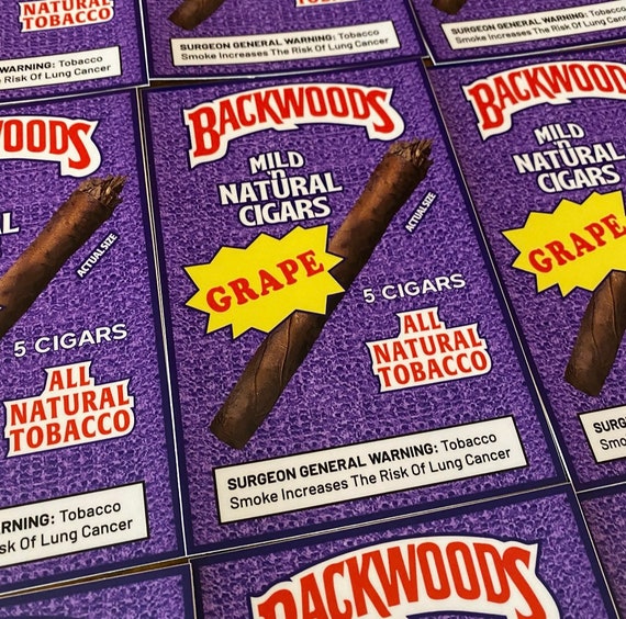 Backwoods Cigars Grape Flavour Life Sized Replica Sticker - Etsy