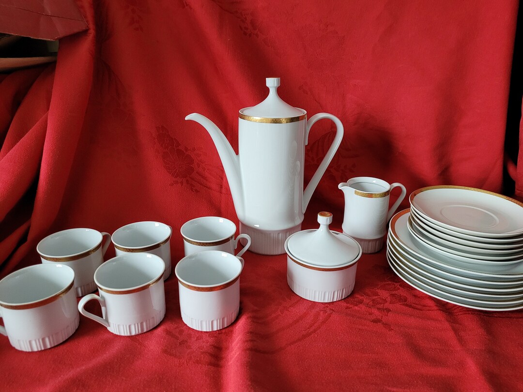 Kahla Service 6 Personen Gold Weiß - Etsy.de