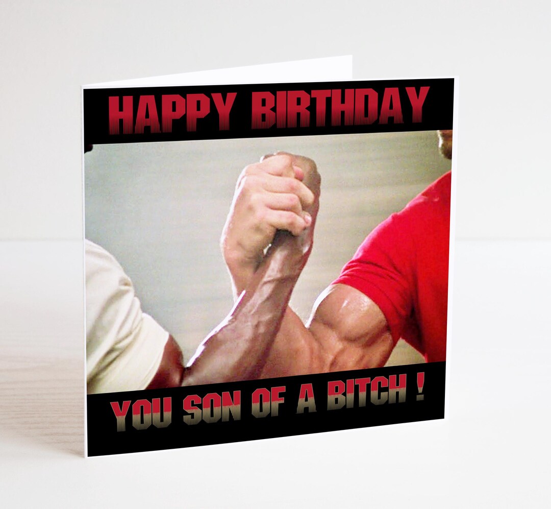 Predator Birthday Card - Arnold Schwarzenegger - 80's Action - Etsy