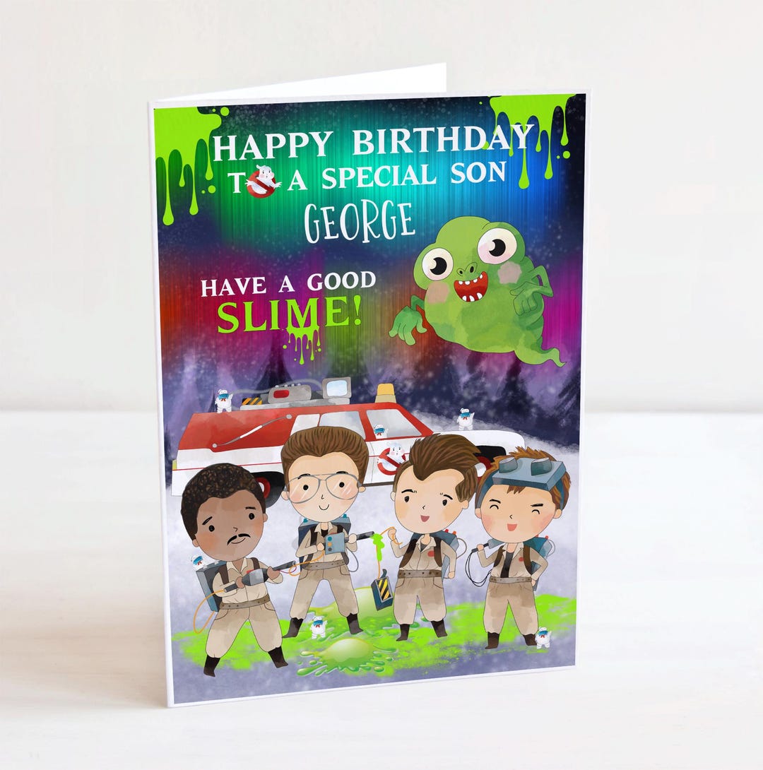 Ghostbusters Birthday Card - Personalised - Son Grandson Daughter ...