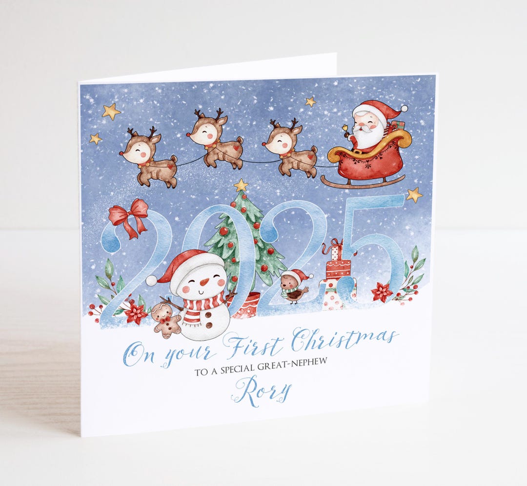 Personalised 1st Christmas Card - First Christmas 2025 - Etsy