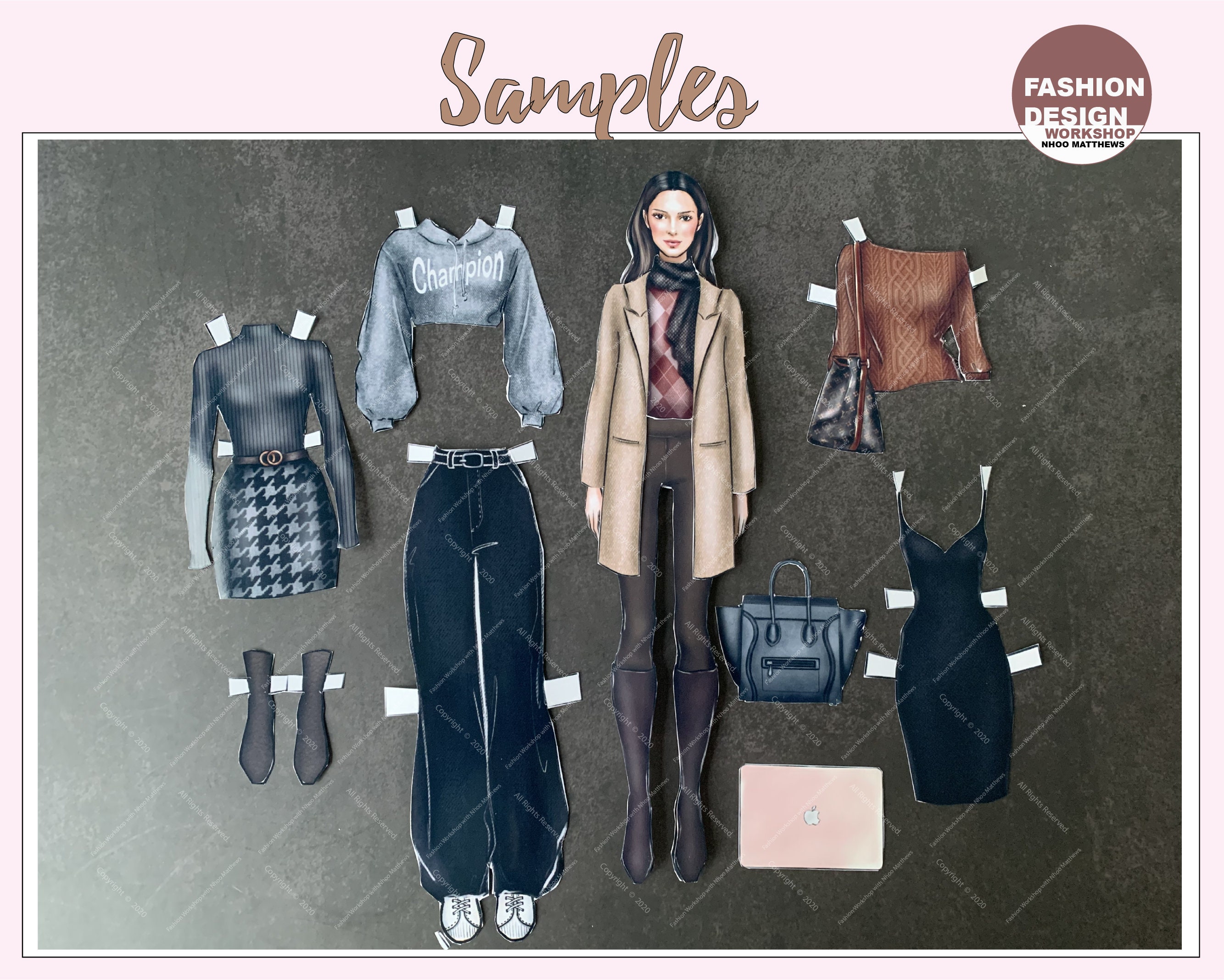 Back to School college Printable Fashion Paper Doll. Fashionista Model ...