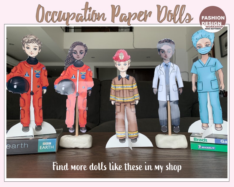 Emma the Medical Doctor Girl Printable Paper Doll With - Etsy