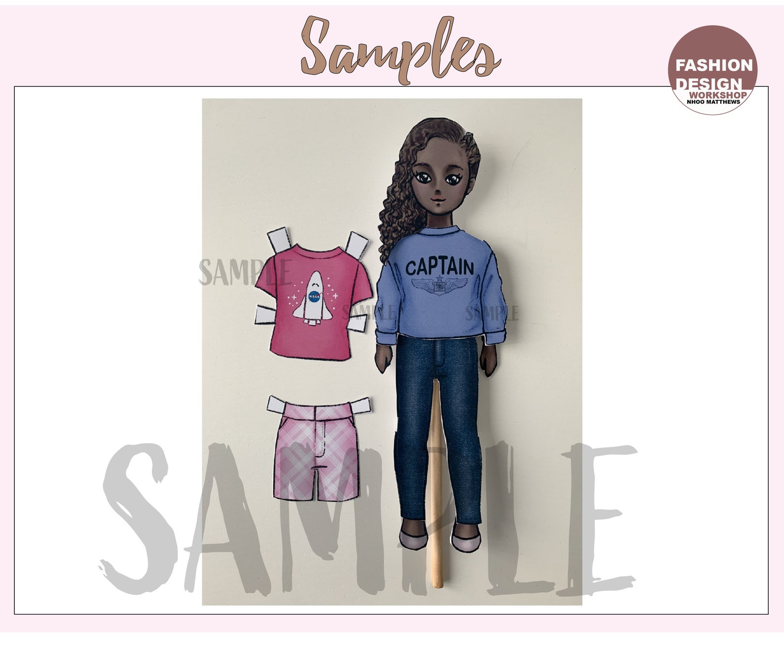 Astronaut Paper Doll: Stephanie, NASA Outfit & Coloring Page (printable ...