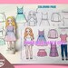 Samantha Printable Paper Doll With Coloring Page for Fashion Design,diy ...