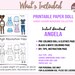 Angela Printable Paper Doll With Coloring Page for Fashion Design,diy ...