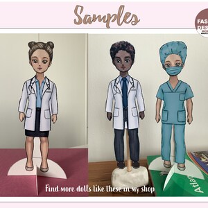 David the Doctor Boy Paper Doll With Coloring Page (printable Files) - Etsy