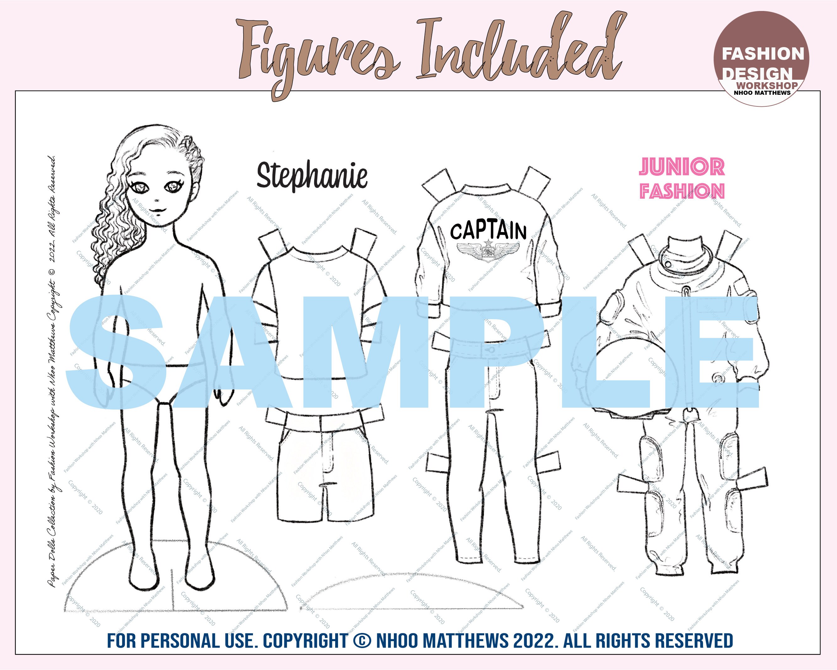 Astronaut Paper Doll: Stephanie, NASA Outfit & Coloring Page (printable ...