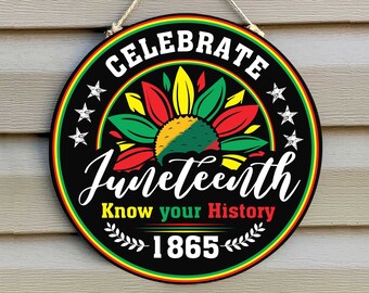 Juneteenth Door Sign - Etsy