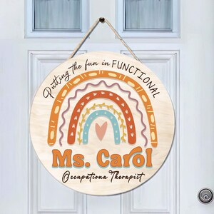 Personalized Occupation Therapist Door Sign, Occupational Therapist ...