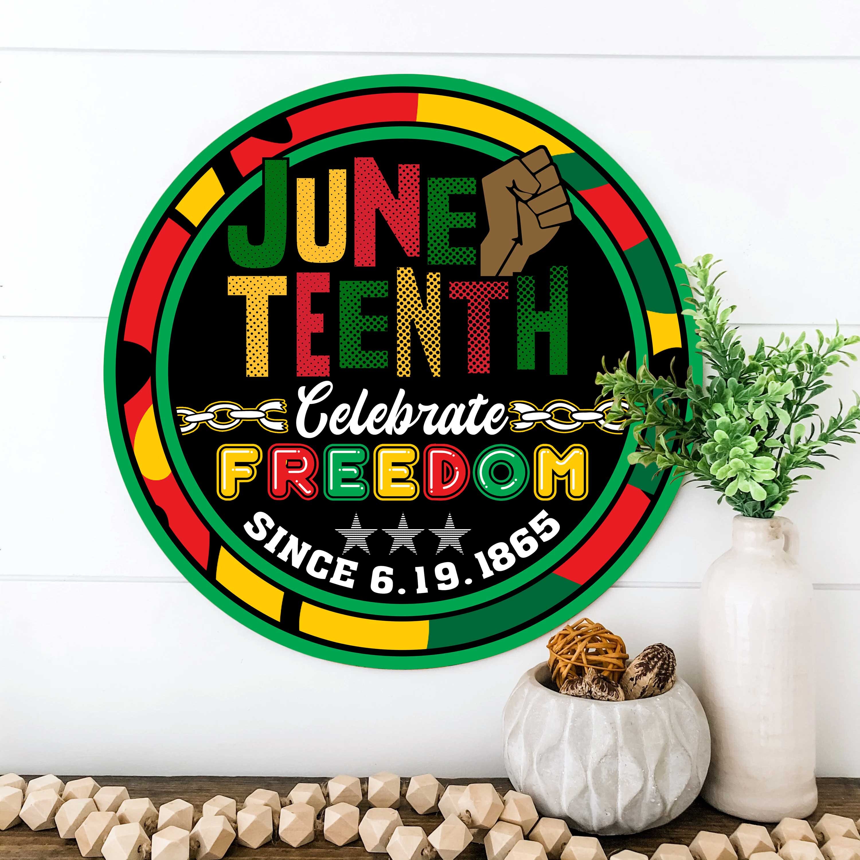 Juneteenth Celebrate Independence Day Door Sign Black History - Etsy