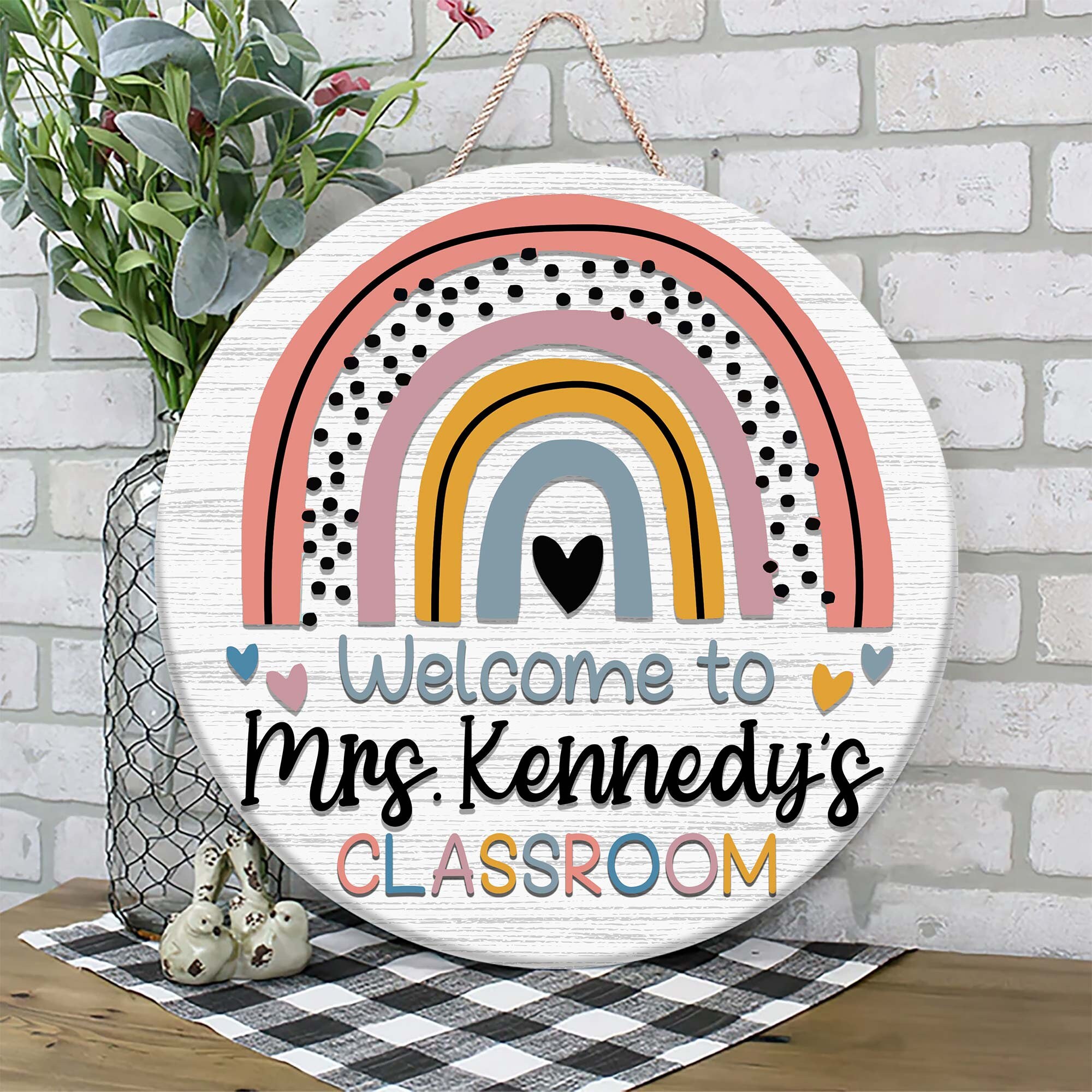 Custom Teacher Door Sign Teacher Name Sign Rainbow Door - Etsy Canada