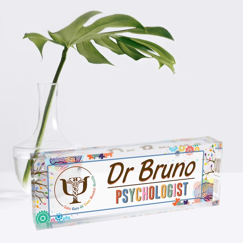 Psychologist Desk Name Plate Psychology Desk Sign - Etsy