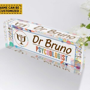 Psychologist Desk Name Plate Psychology Desk Sign - Etsy