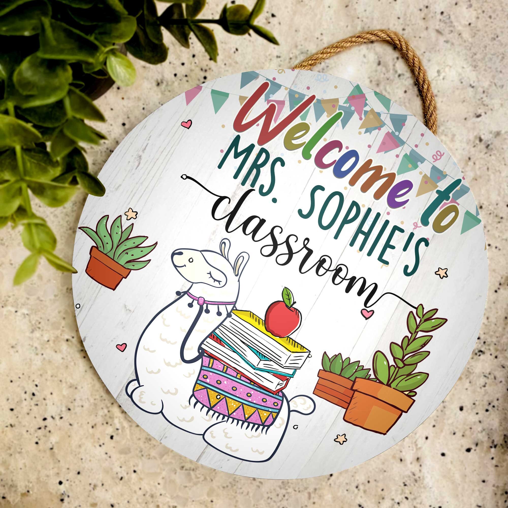 Custom Teacher Sign Llama Teacher Door Sign Teacher Door - Etsy