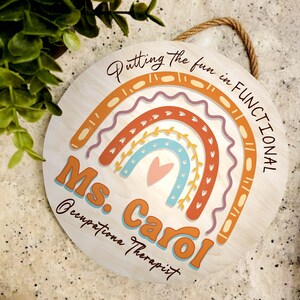 Personalized Occupation Therapist Door Sign, Occupational Therapist ...