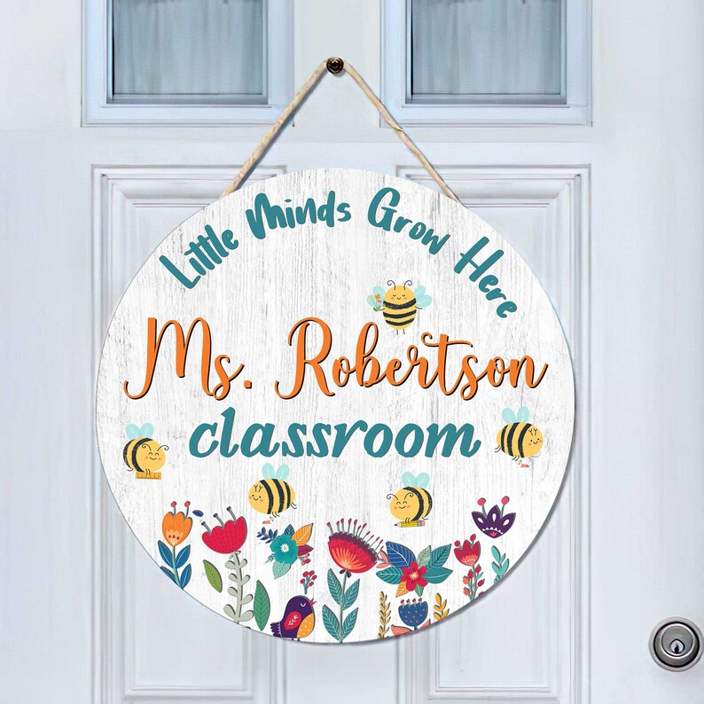 Personalized Teacher Sign Bee Classroom Decor Classroom Door - Etsy