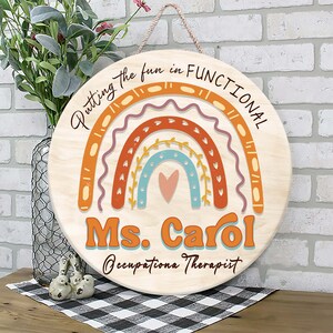 Personalized Occupation Therapist Door Sign, Occupational Therapist ...