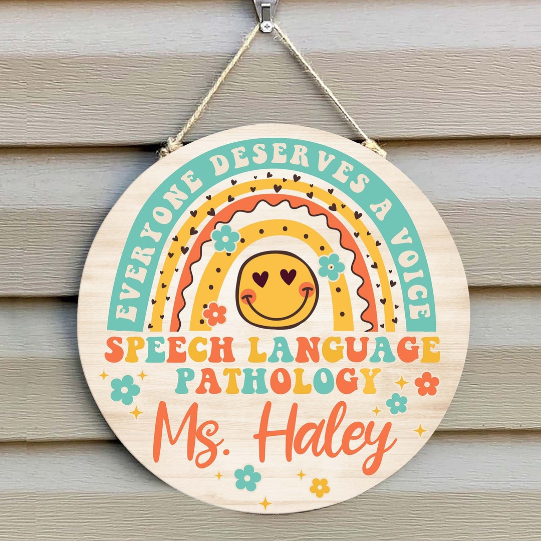 Speech Language Pathologist Gift Personalized Sign SLP Gift - Etsy ...