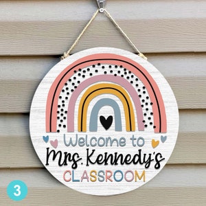 Custom Teacher Door Sign Teacher Name Sign Rainbow Door - Etsy Canada