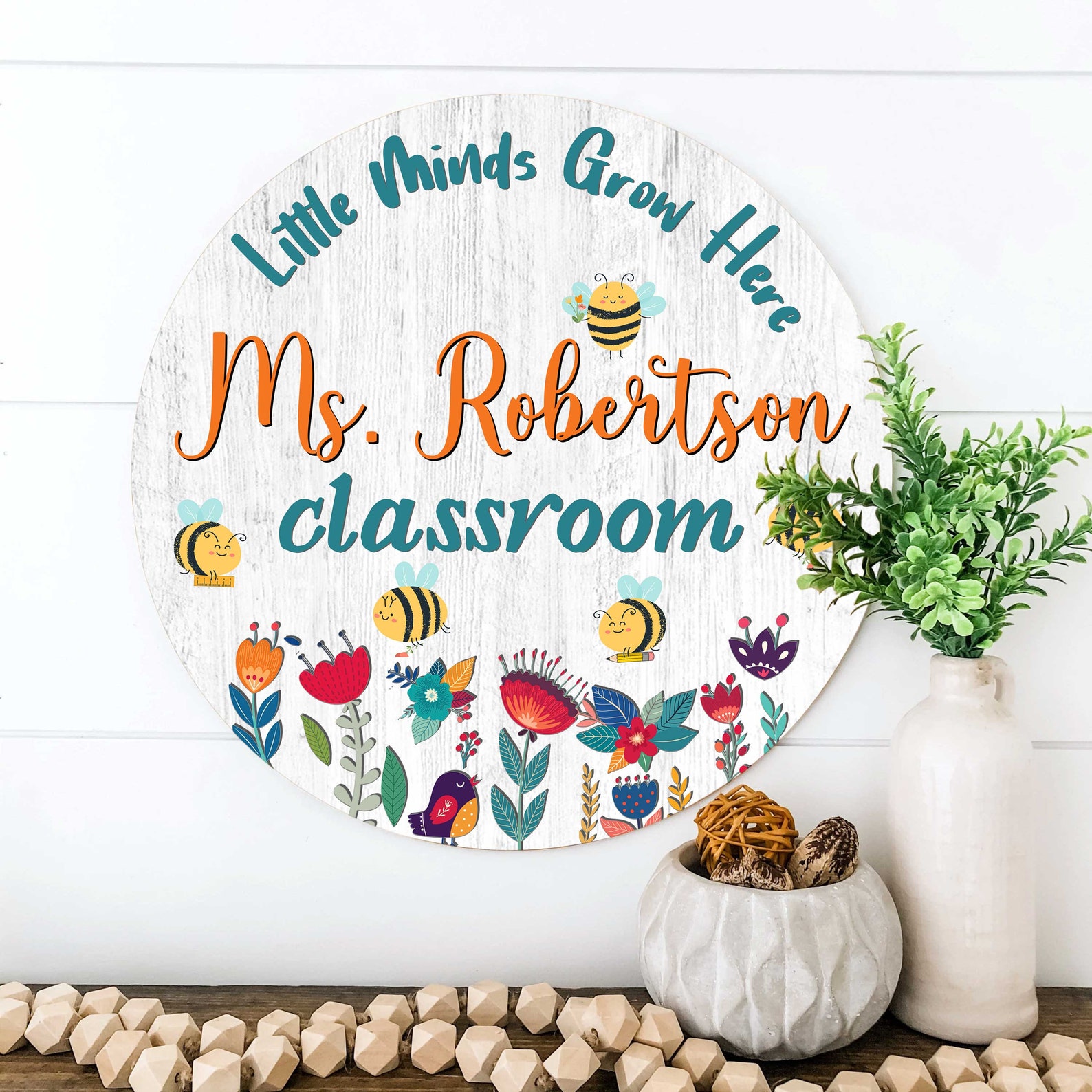 Personalized Teacher Sign Bee Classroom Decor Classroom Door - Etsy