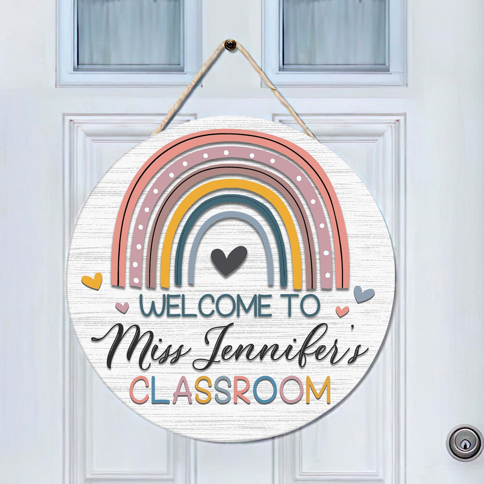 Custom Teacher Door Sign Teacher Name Sign Rainbow Door - Etsy Canada