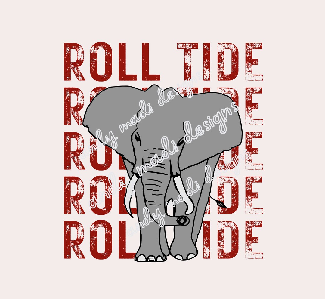Elephant PNG, Alabama Mascot Design / Digital Download for Sublimation ...