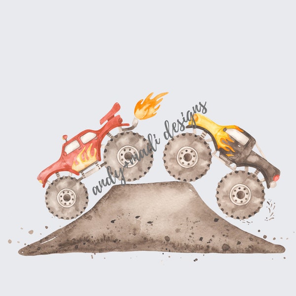 Monster Truck Clipart - Etsy