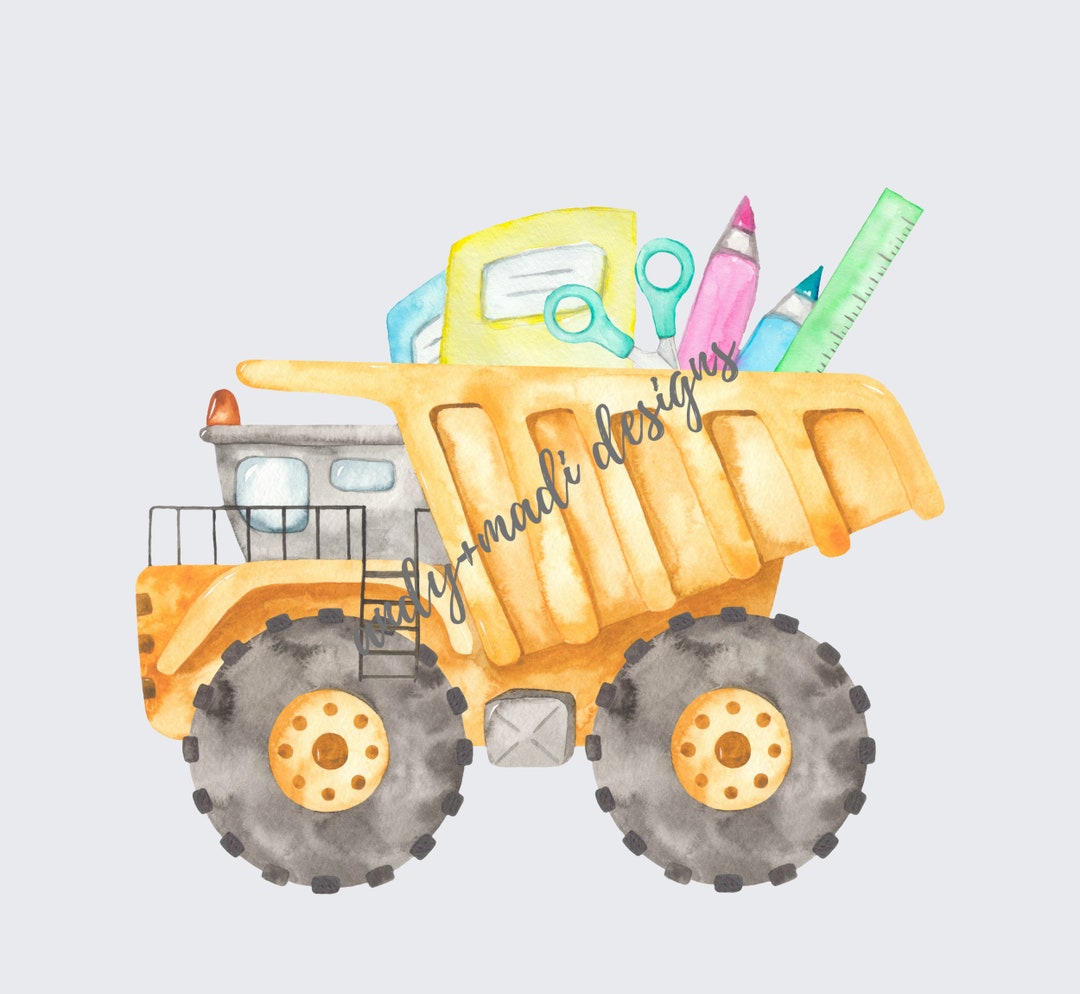 Back to School Dump Truck PNG, Digital Download for Sublimation - Etsy