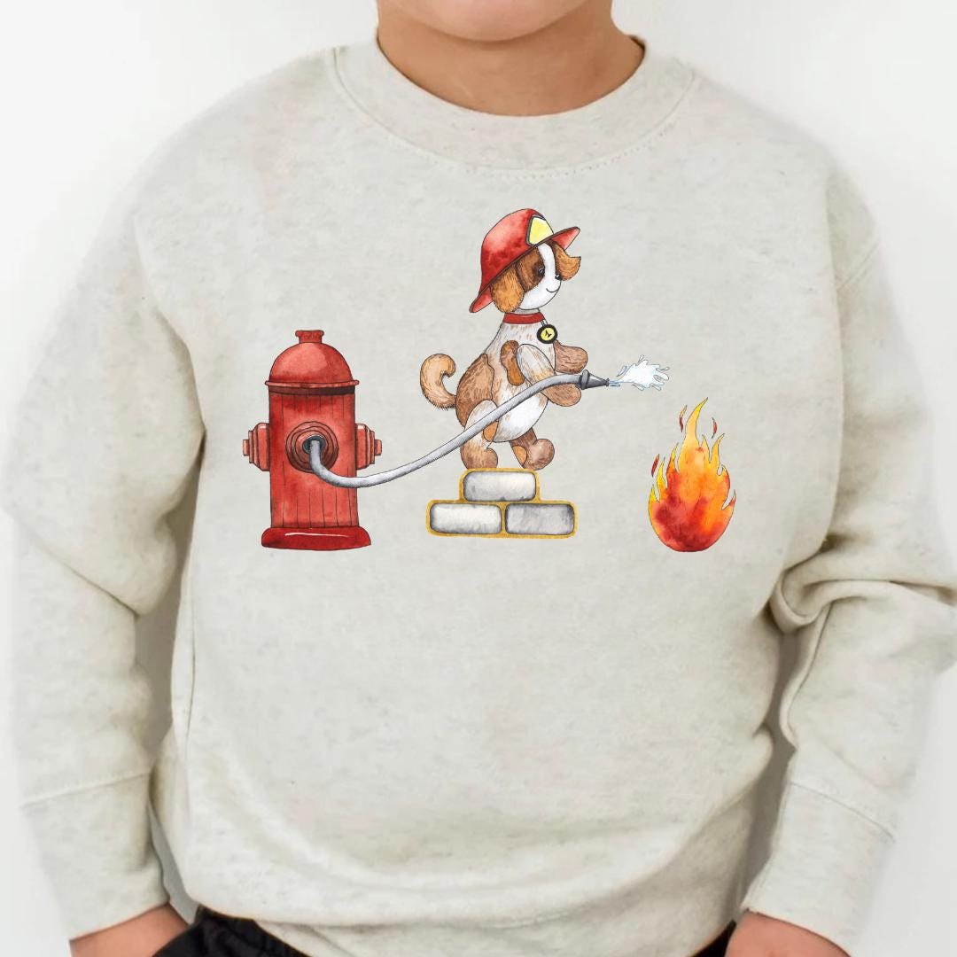 Firefighter PNG, Boys Fire Dog Design, Digital Download for Sublimation ...