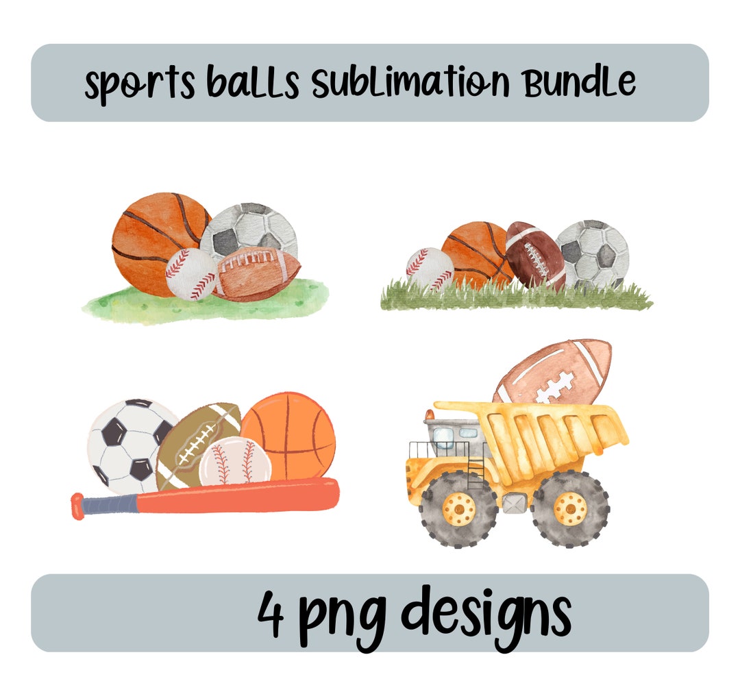 Sports Bundle PNG / Football, Basketball, Soccer, Baseball / Digital ...