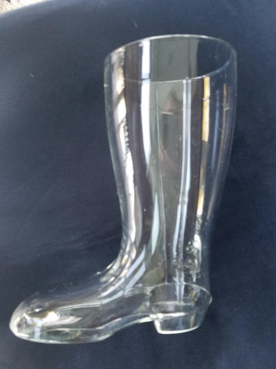 Vintage Large German beer Boot Glass From the | Etsy