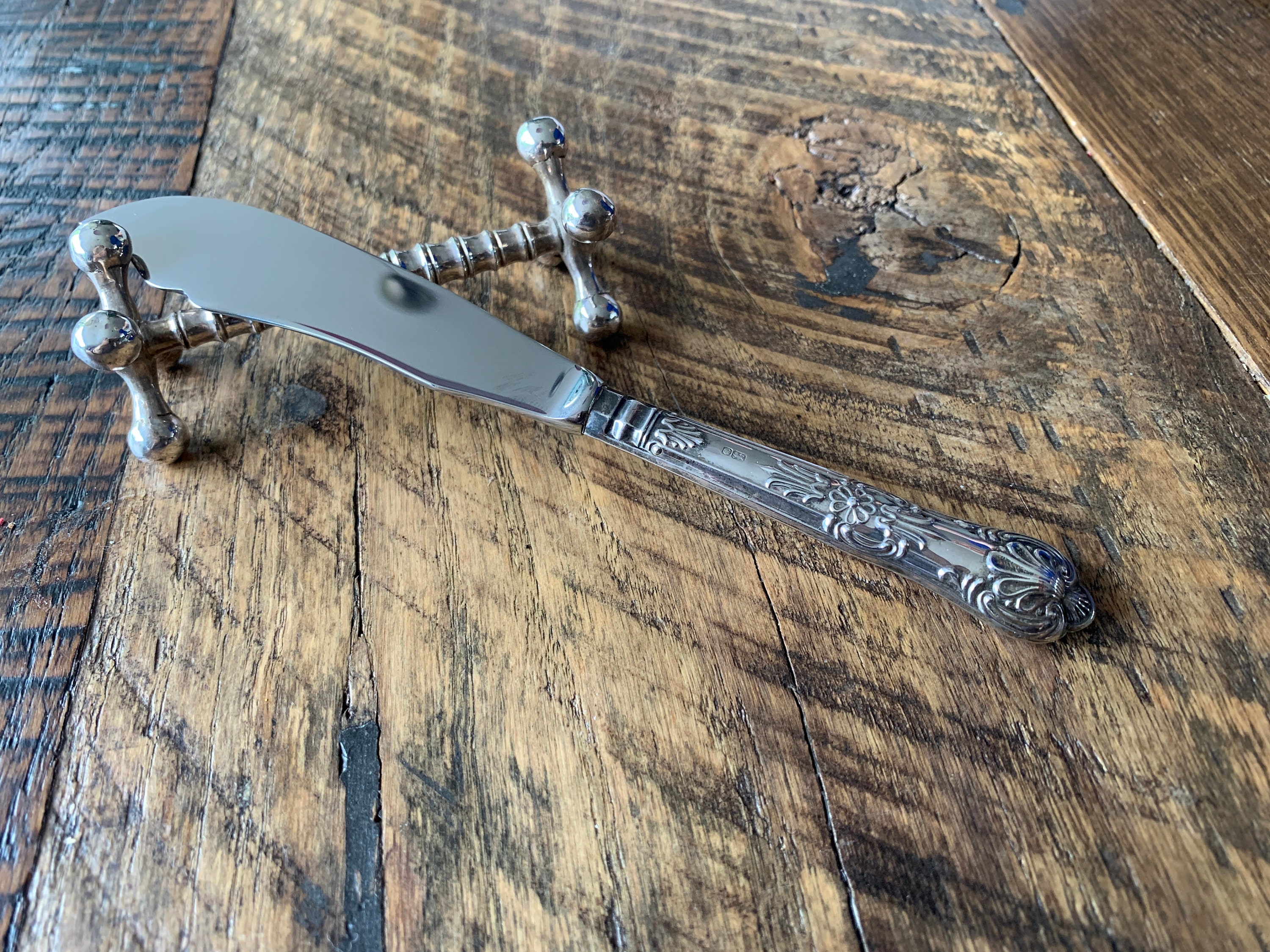 Vintage Solid Silver Handle - Butter Knife, With Sheffield Stainless ...