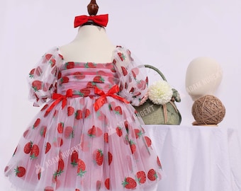 Berry First Birthday Outfit, Personalized Baby Girl Strawberry Clothes ...