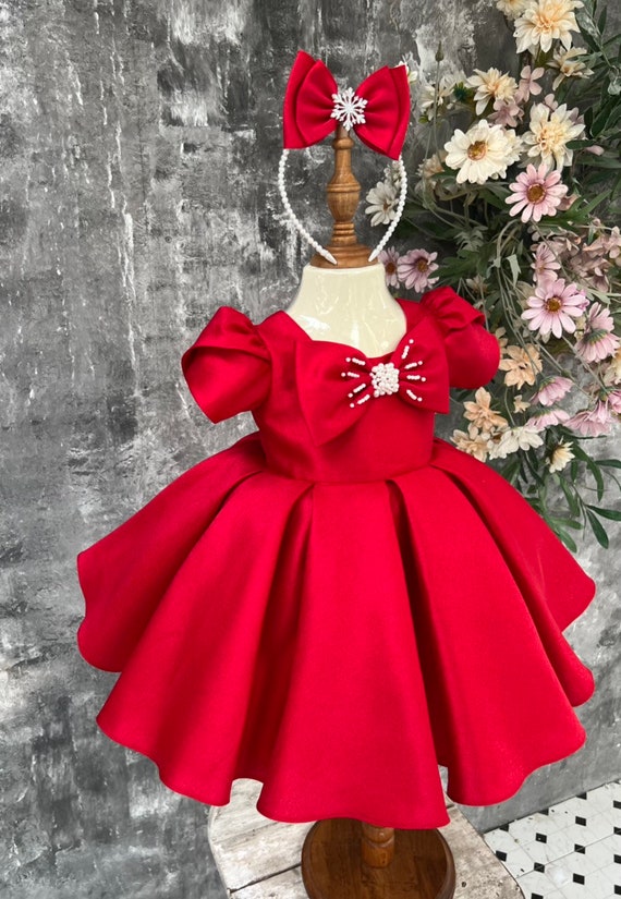 Cute Babies With Red Dress