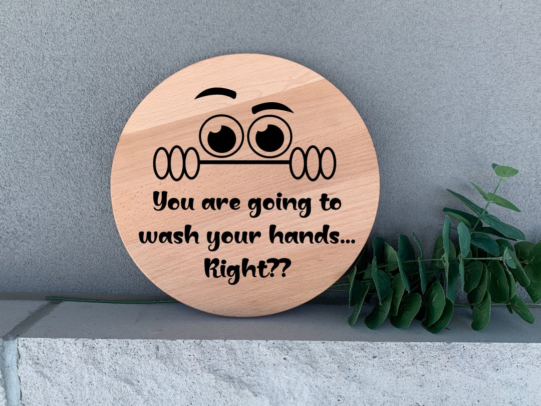Bathroom Reminder Sign - Etsy
