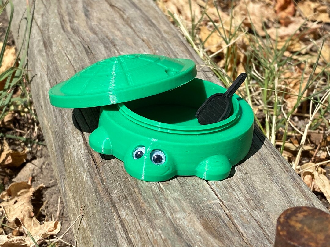 Miniature Threaded Turtle Sandbox Style Container Shovel Included - Etsy