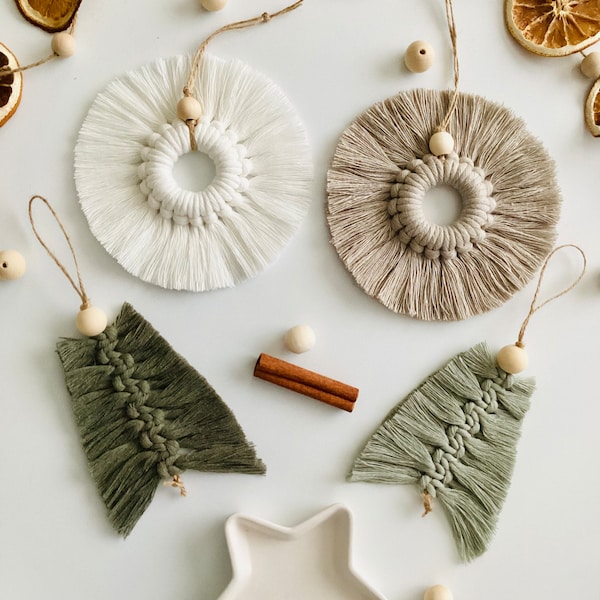 Macrame Christmas Ornament - Etsy