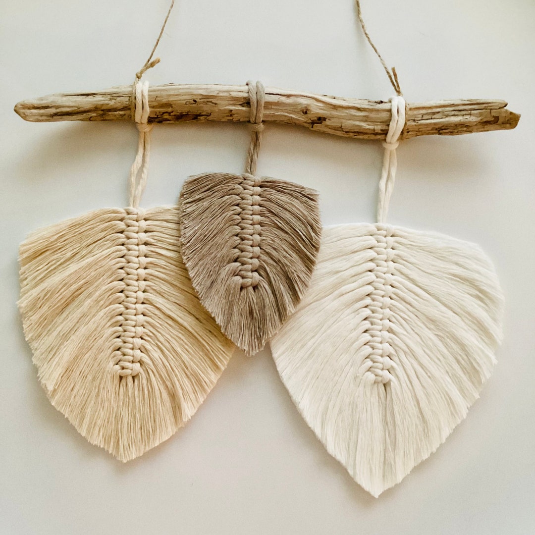 Macrame Leaf Wall Hanging - Etsy