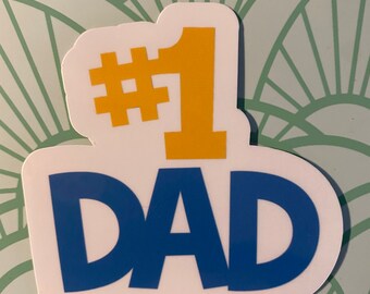 Number 1 Dad Sticker - Etsy