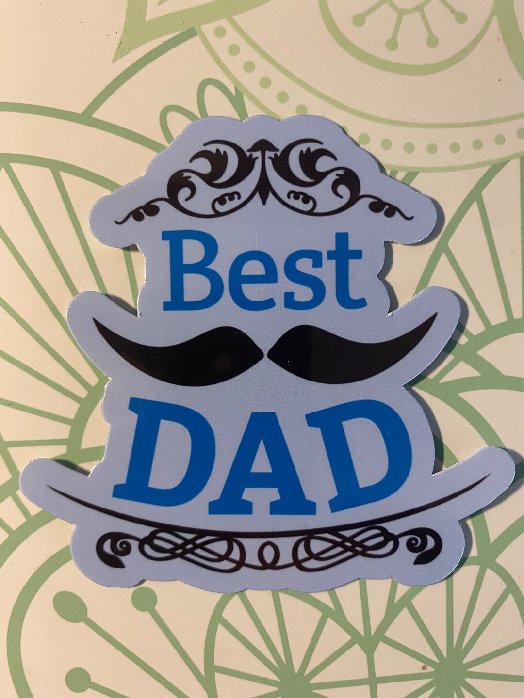 Best Dad Mustache Sticker FREE SHIPPING - Etsy
