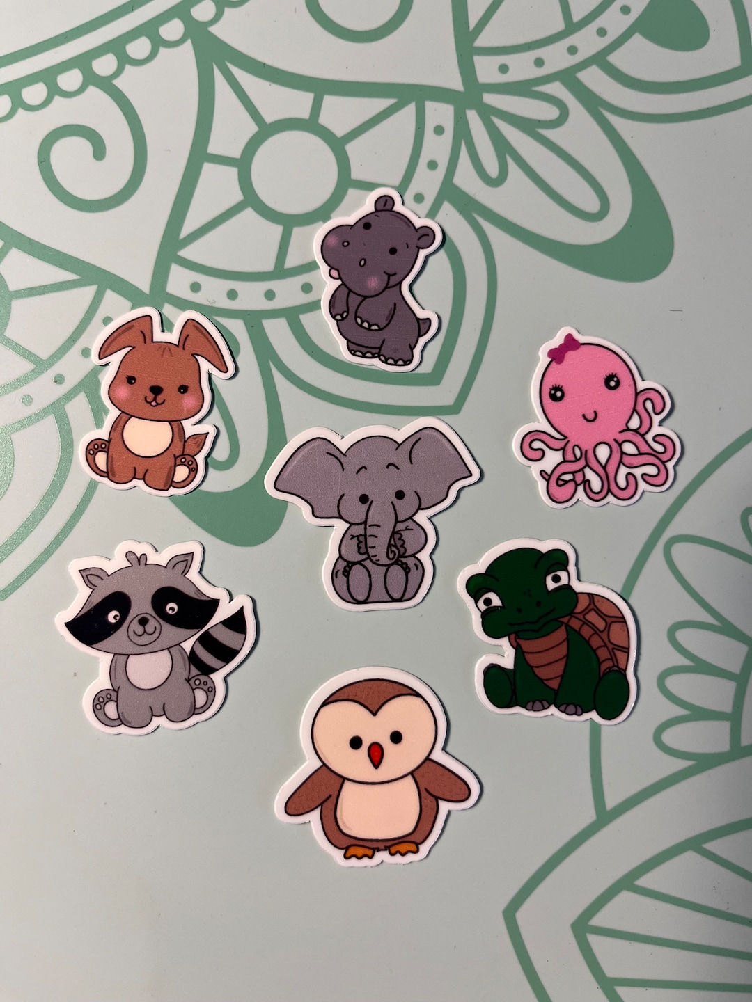 Baby Animals Stickers set of 7 FREE SHIPPING - Etsy