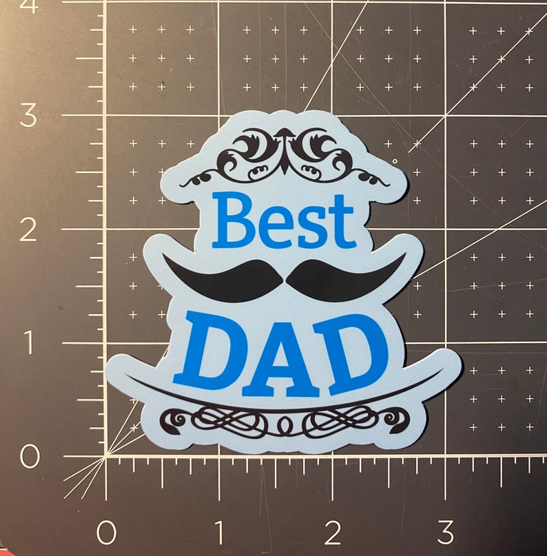 Best Dad Mustache Sticker FREE SHIPPING - Etsy